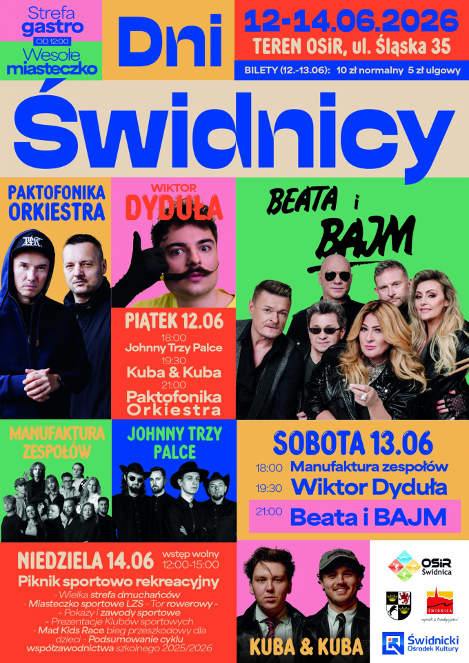 Miasto Świdnica: Dni Świdnicy 2026 – trzy dni muzyki, sportu i ...